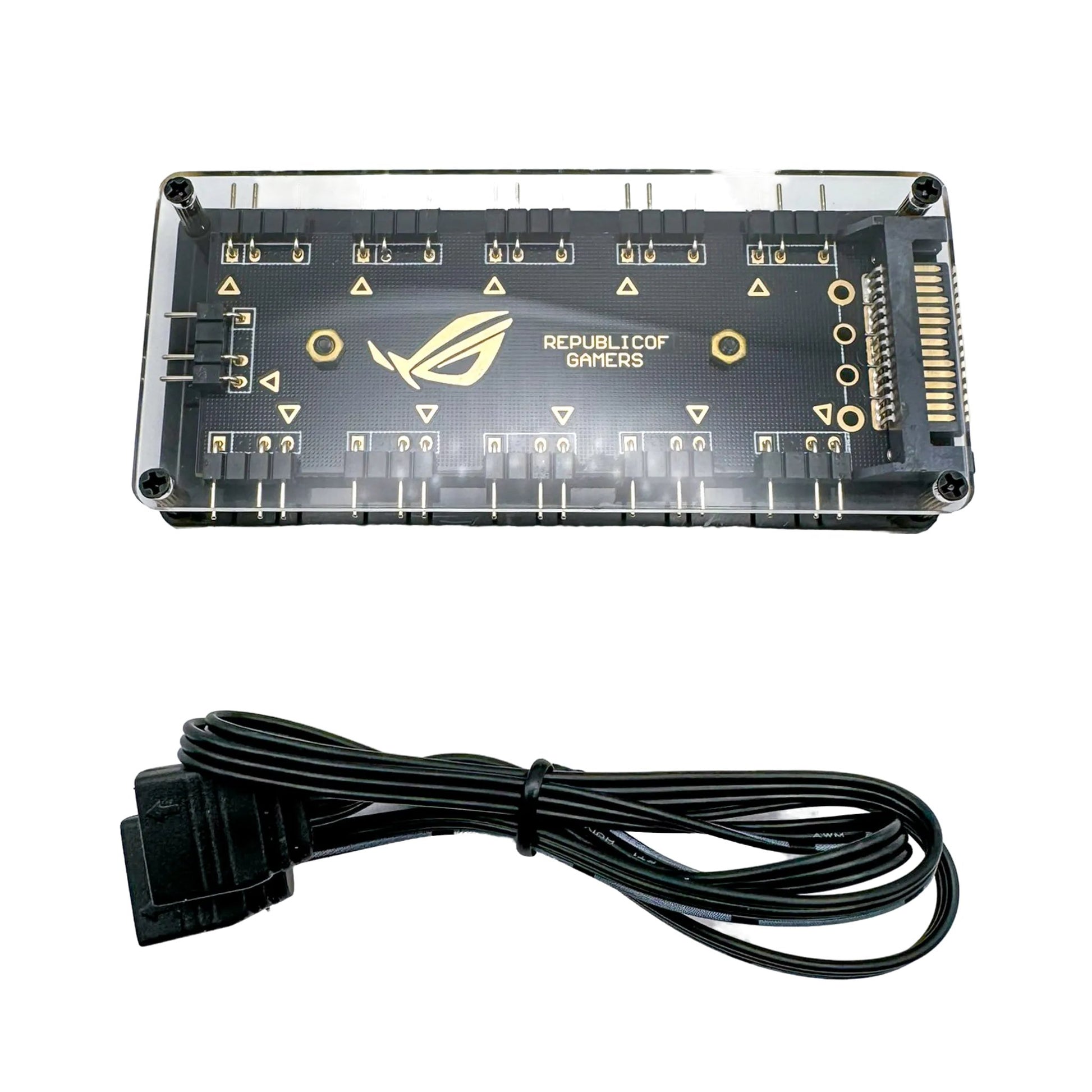 RGB Hub 10-Port 5V 3-Pin Splitter SATA Power Adapter – GPUCONNECT.COM