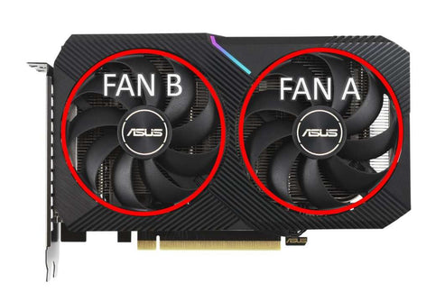ASUS DUAL RTX 3060 3060 Ti V2 MINI Replacement Cooler Fan Set (Genuine ...