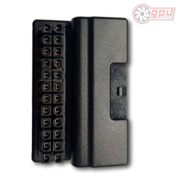 ATX 24 Pin Female to 24 Pin Male 90 Degree Right Angle Power Connector ...