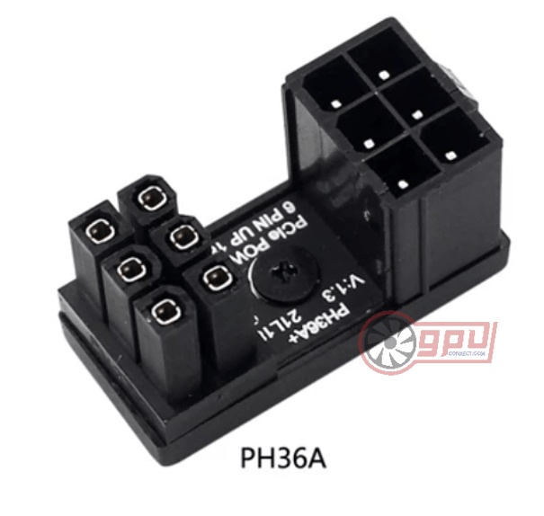 PCI-Express 6 and 8 Pin Angled Graphics Card Power Connector ...