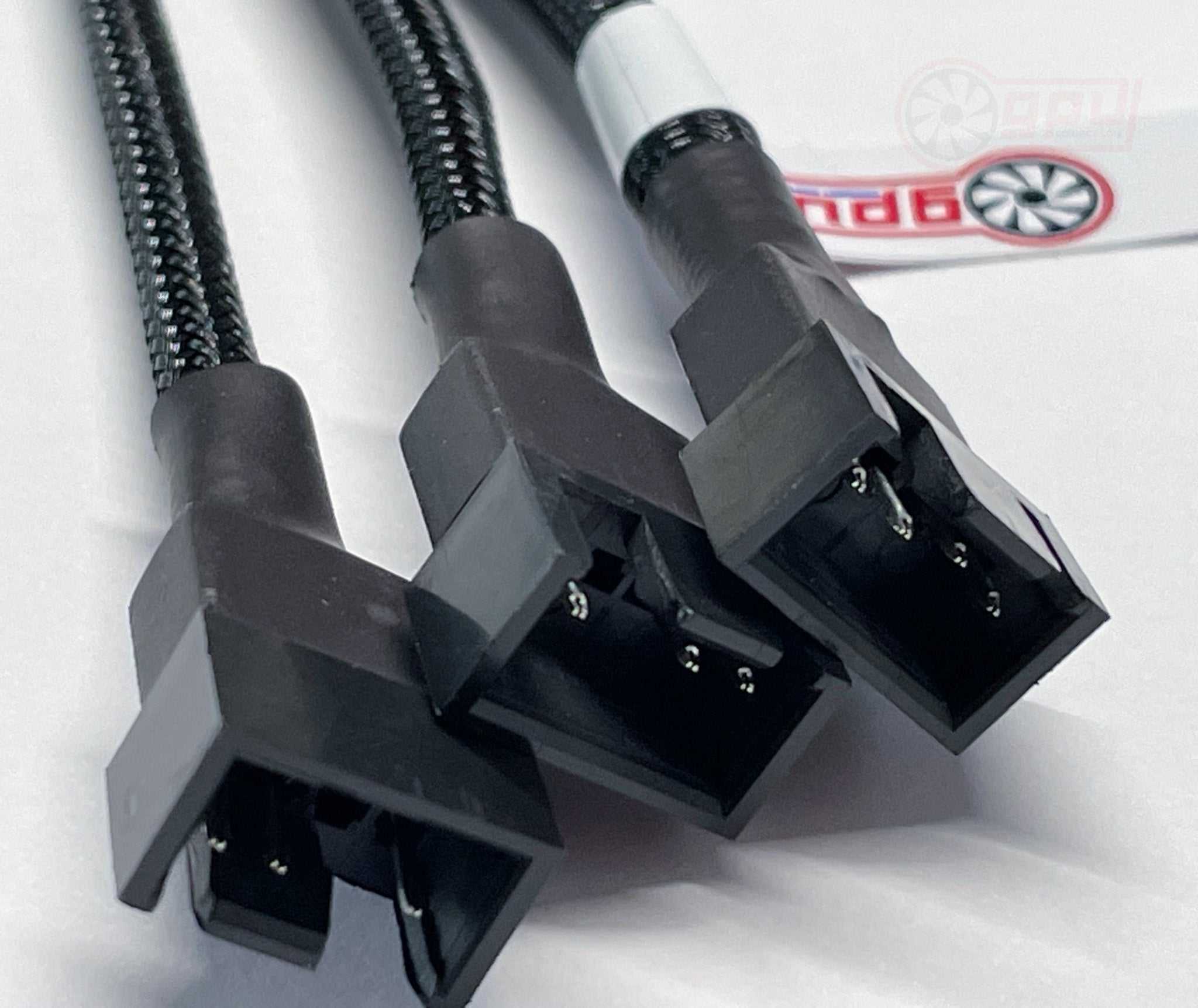 PREMIUM 3-Way PWM Fan Y-Splitter Cable 4-Pin Extension Lead CPU 26cm ...