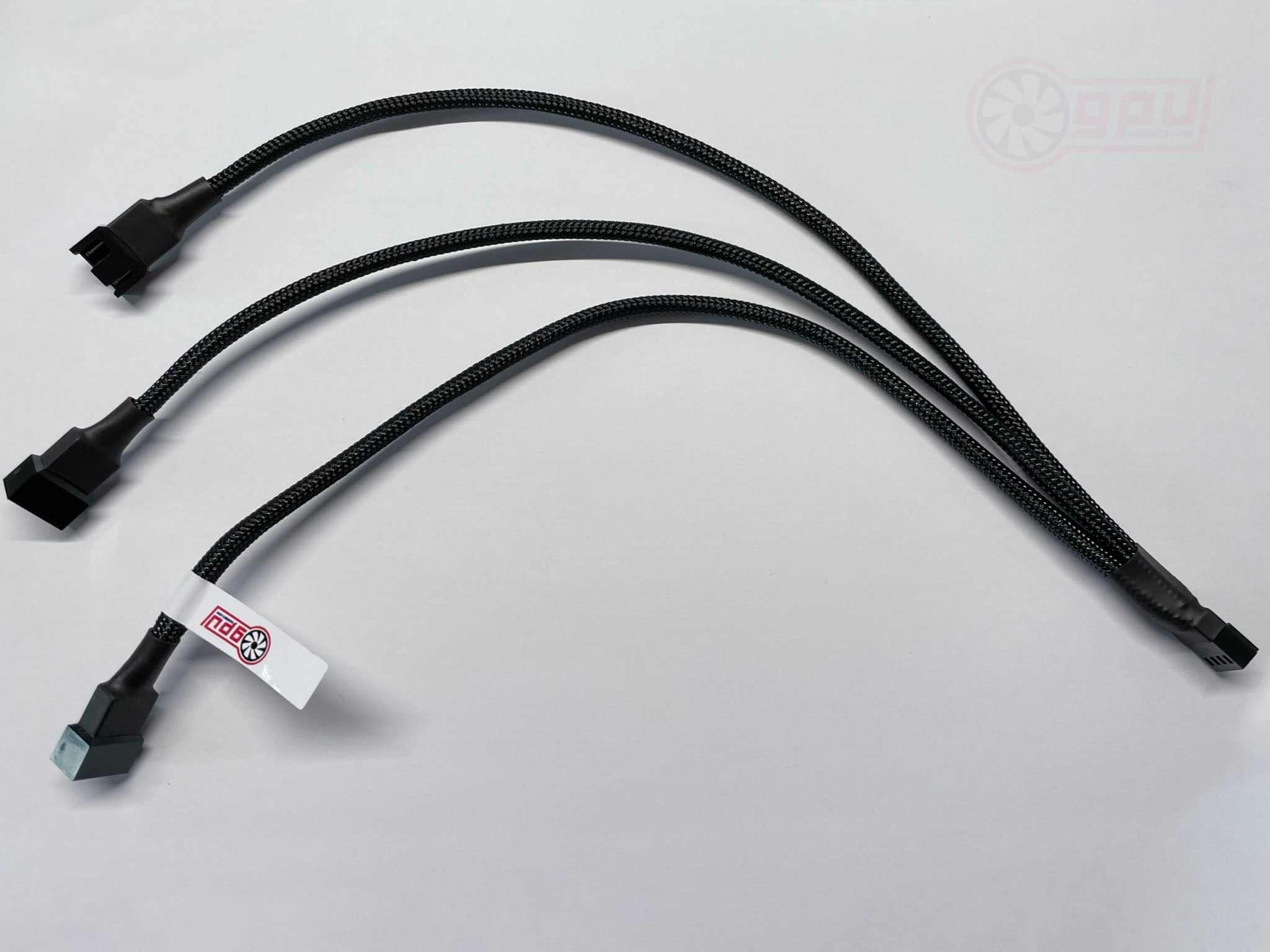 PREMIUM 3-Way PWM Fan Y-Splitter Cable 4-Pin Extension Lead CPU 26cm ...