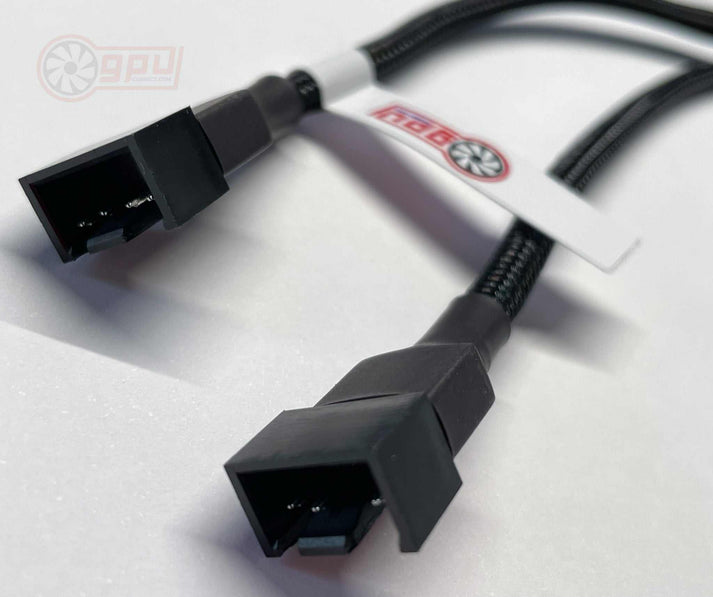 PREMIUM 2-Way PWM Fan Y-Splitter Cable 4-Pin Extension Lead CPU 26cm ...