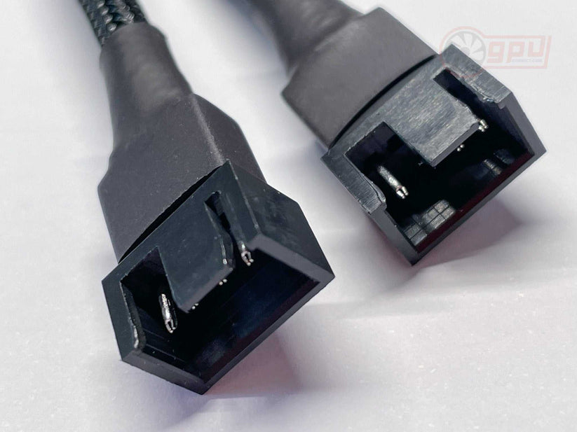 PREMIUM 2-Way PWM Fan Y-Splitter Cable 4-Pin Extension Lead CPU 26cm ...