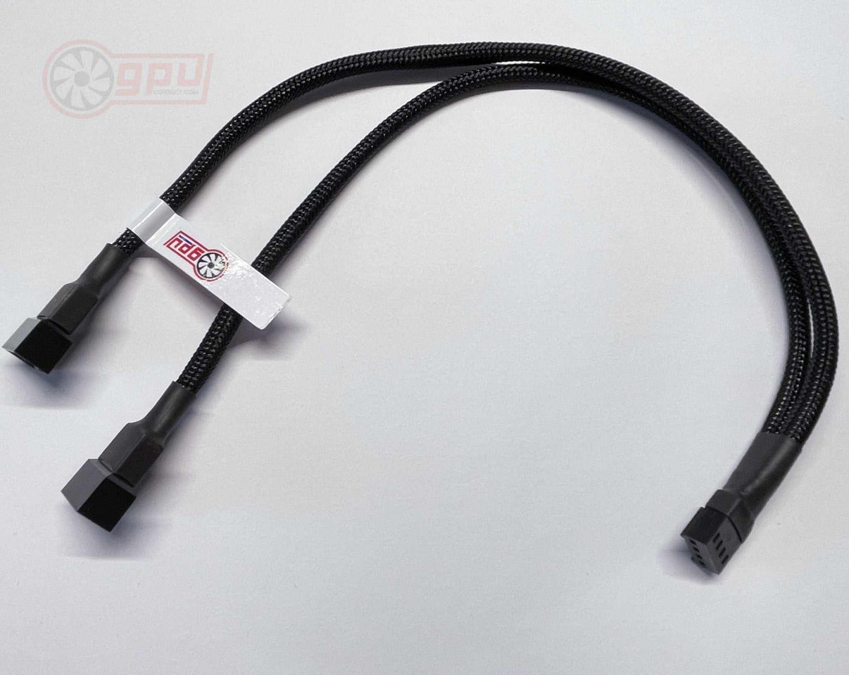 PREMIUM 2-Way PWM Fan Y-Splitter Cable 4-Pin Extension Lead CPU 26cm ...
