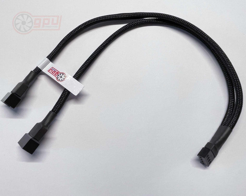 PREMIUM 2-Way PWM Fan Y-Splitter Cable 4-Pin Extension Lead CPU 26cm ...