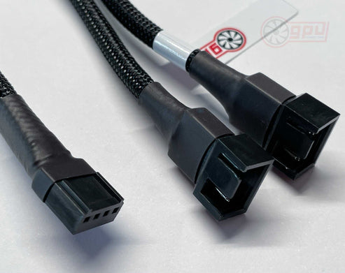 PREMIUM 2-Way PWM Fan Y-Splitter Cable 4-Pin Extension Lead CPU 26cm ...