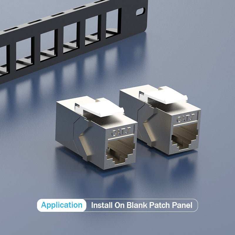 PREMIUM CAT7 6A RJ45 Female Passthrough Adapter Keystone 10GBps ...